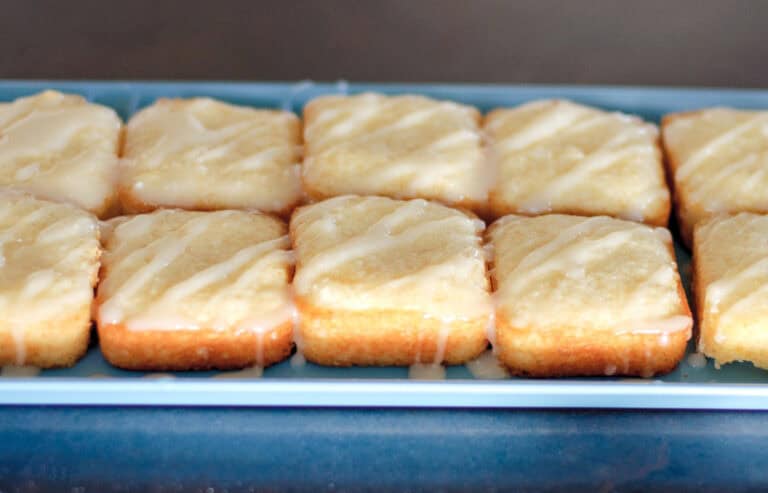 Easy & Delicious Miniature Almond Cakes (with Glaze!)