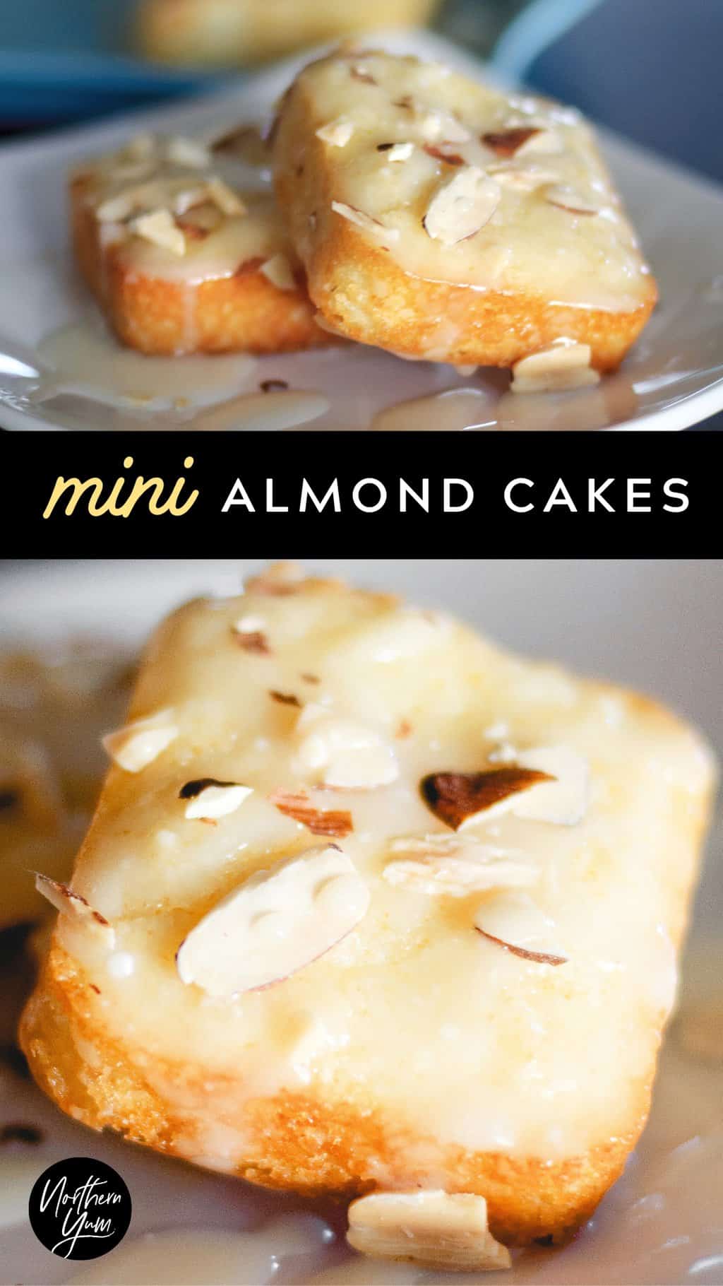 Easy & Delicious Miniature Almond Cakes (with Glaze!)