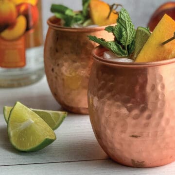 The Best Peach Moscow Mule Recipe - Northern Yum