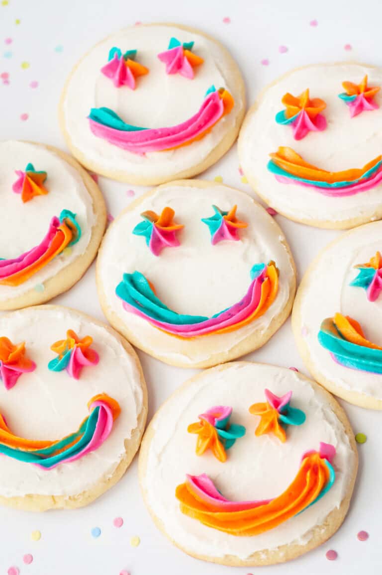 Smiley Face Cookies - Frosted Sugar Cookie Recipe