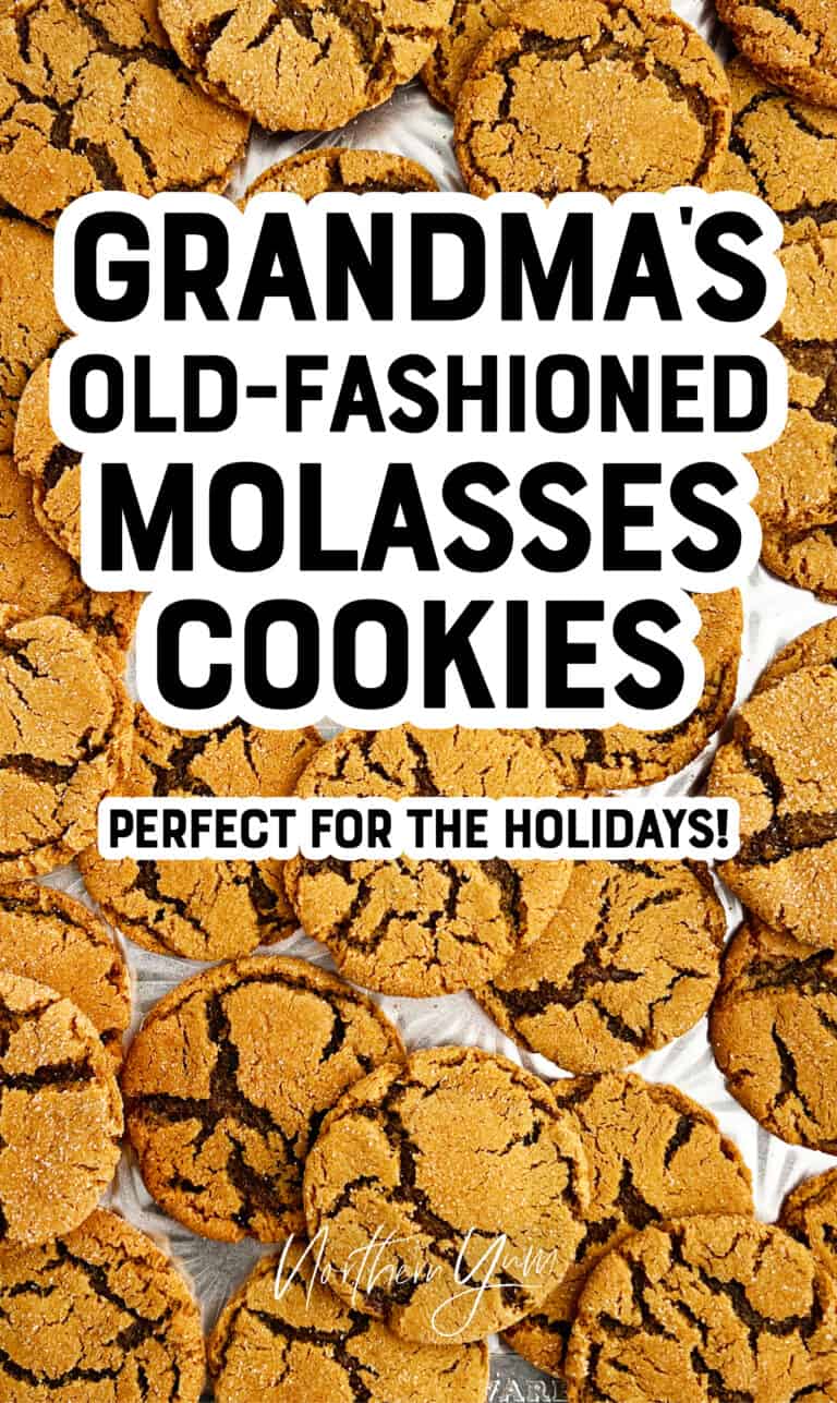 Grandma's Old Fashioned Molasses Cookies (Crinkly, Soft, Chewy)