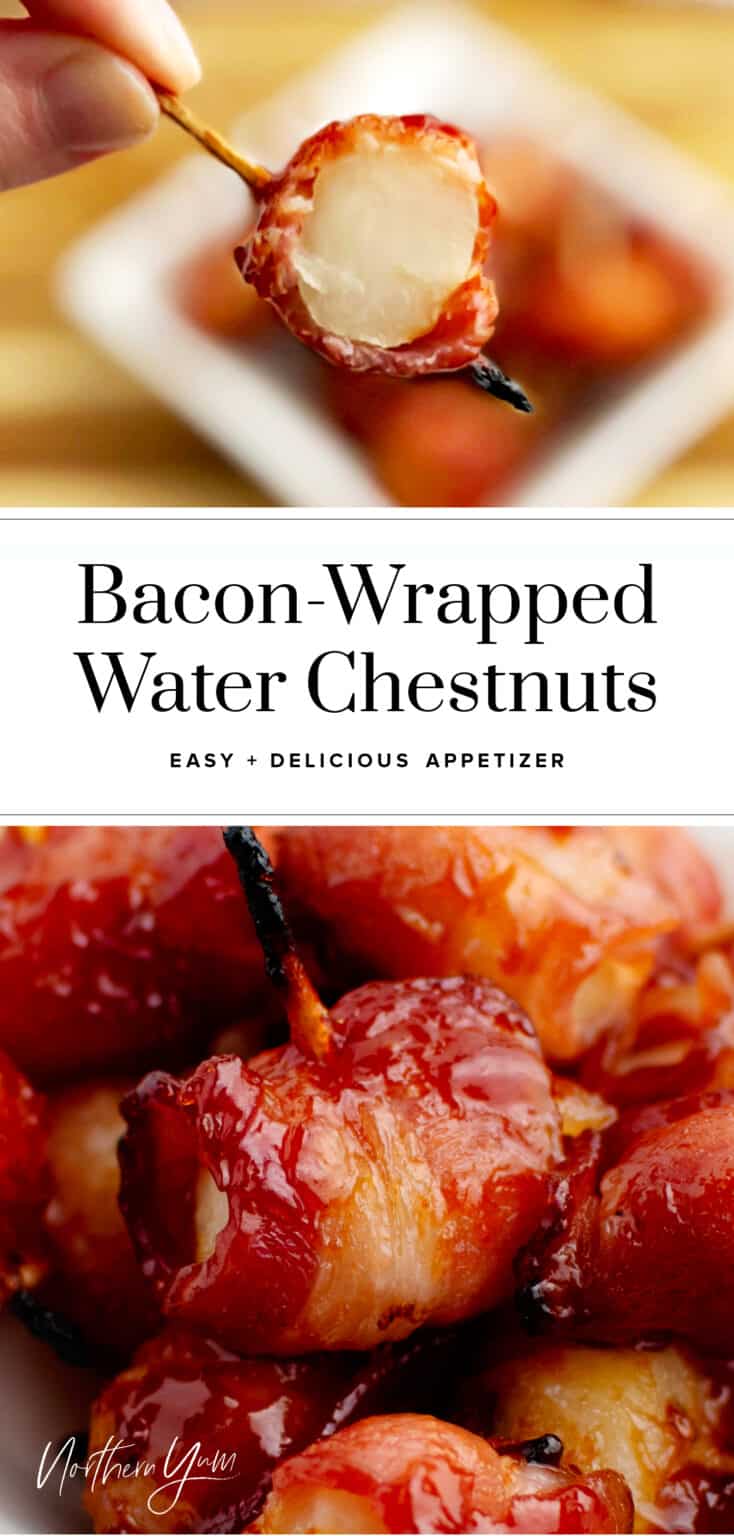 Bacon Wrapped Water Chestnuts - (w/ a Sweet & Savory Sauce!)