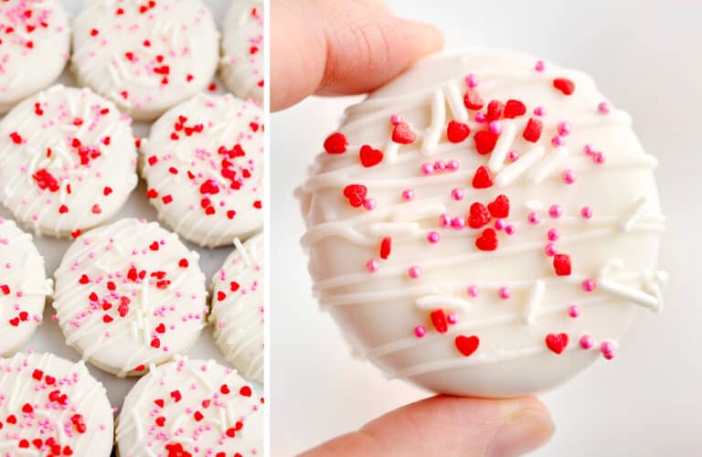 White Chocolate Peanut Butter Ritz Cracker Valentine Cookies