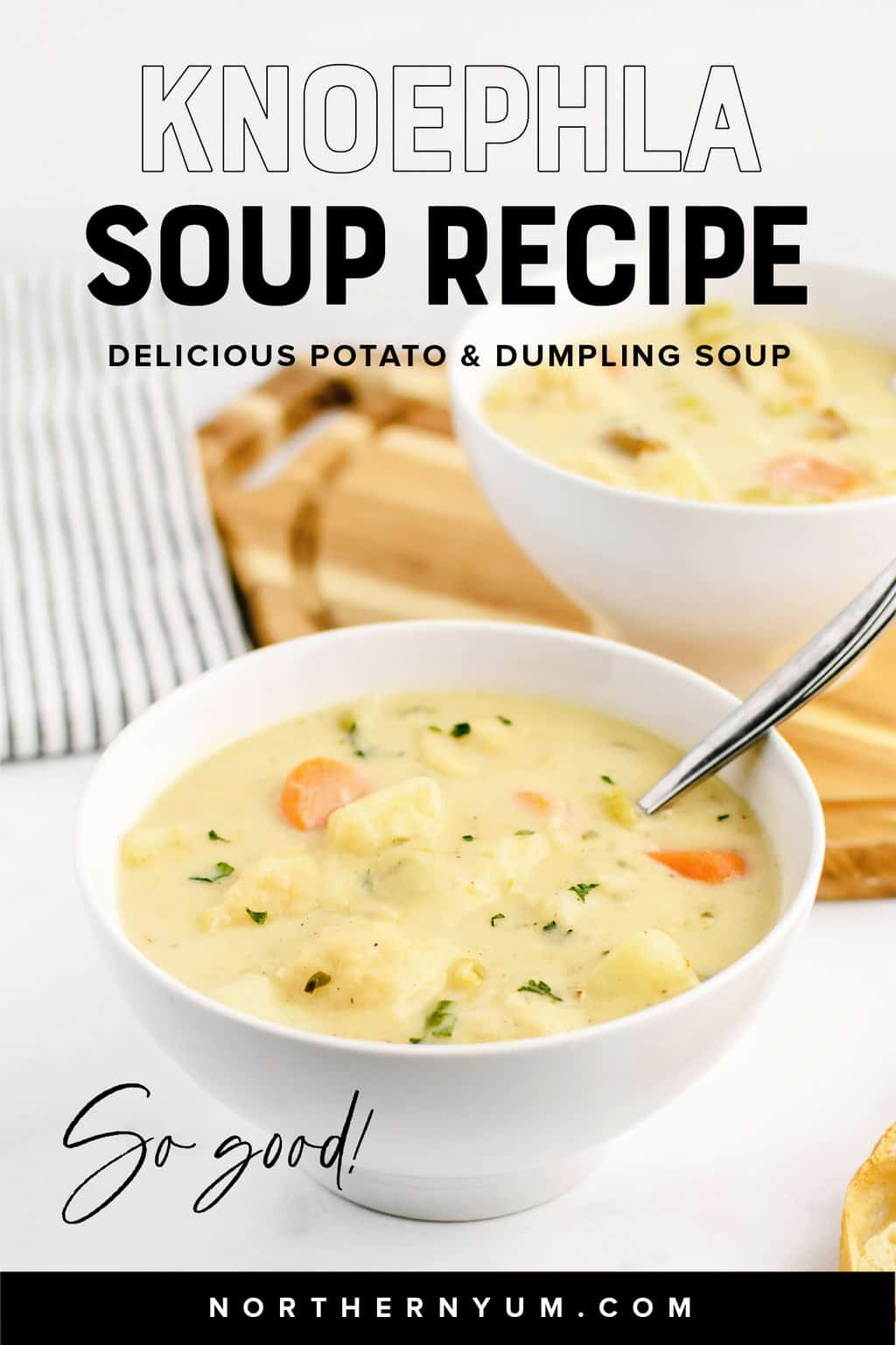 Homemade Knoephla Soup (Potato & Dumpling Soup - So Easy!)