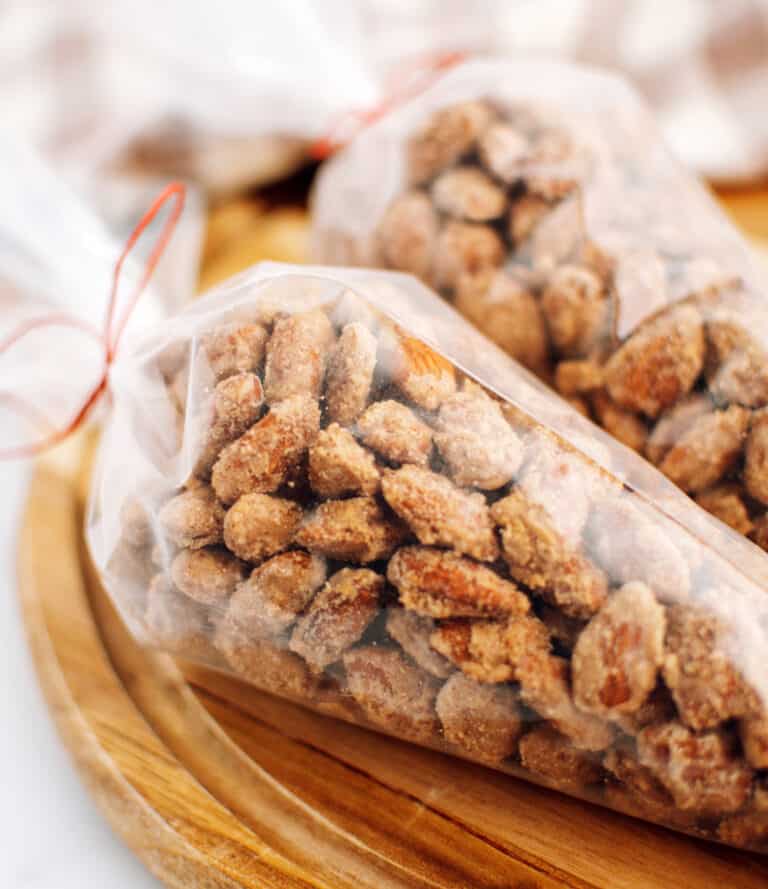 Cinnamon Sugar Roasted Almonds (Easy Candied Almonds!)