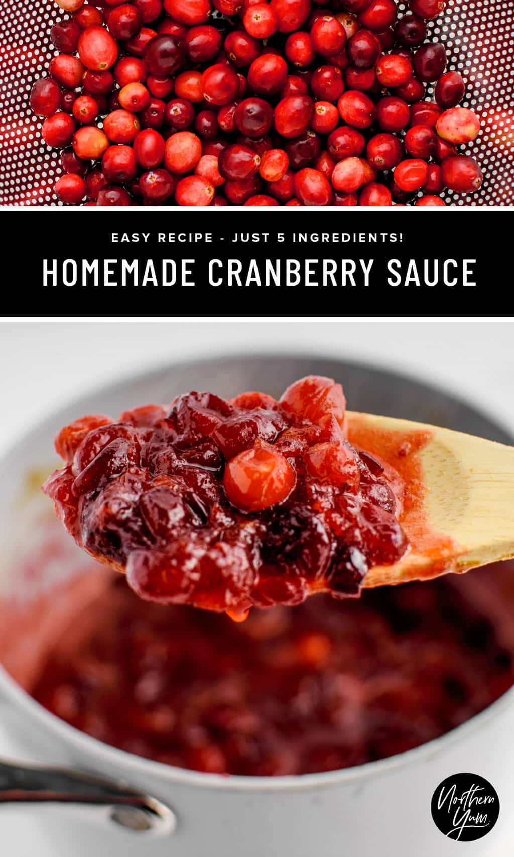Homemade Cranberry Sauce (5 Simple Ingredients, 15 Minutes!)