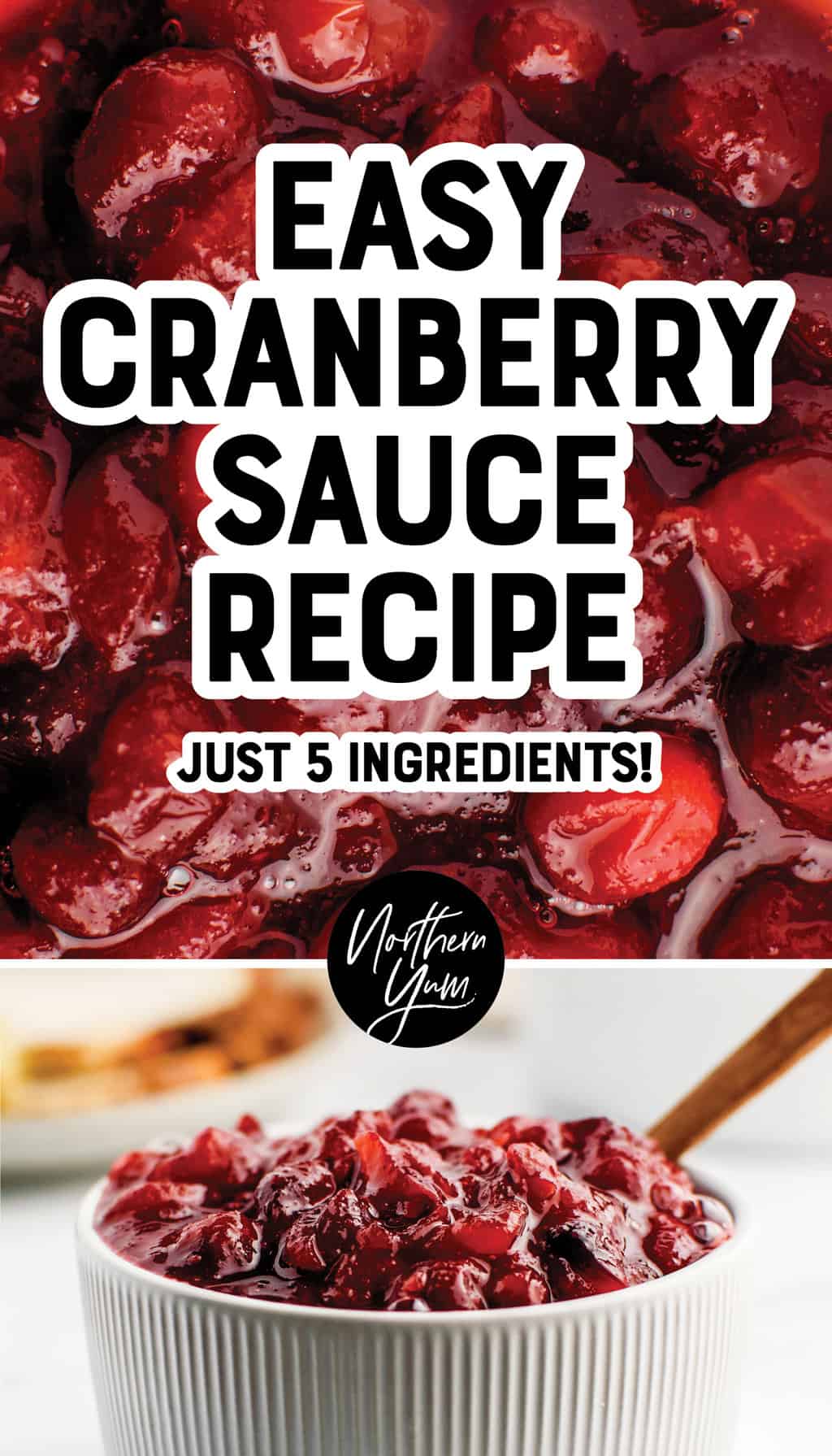 Homemade Cranberry Sauce (5 Simple Ingredients, 15 Minutes!)