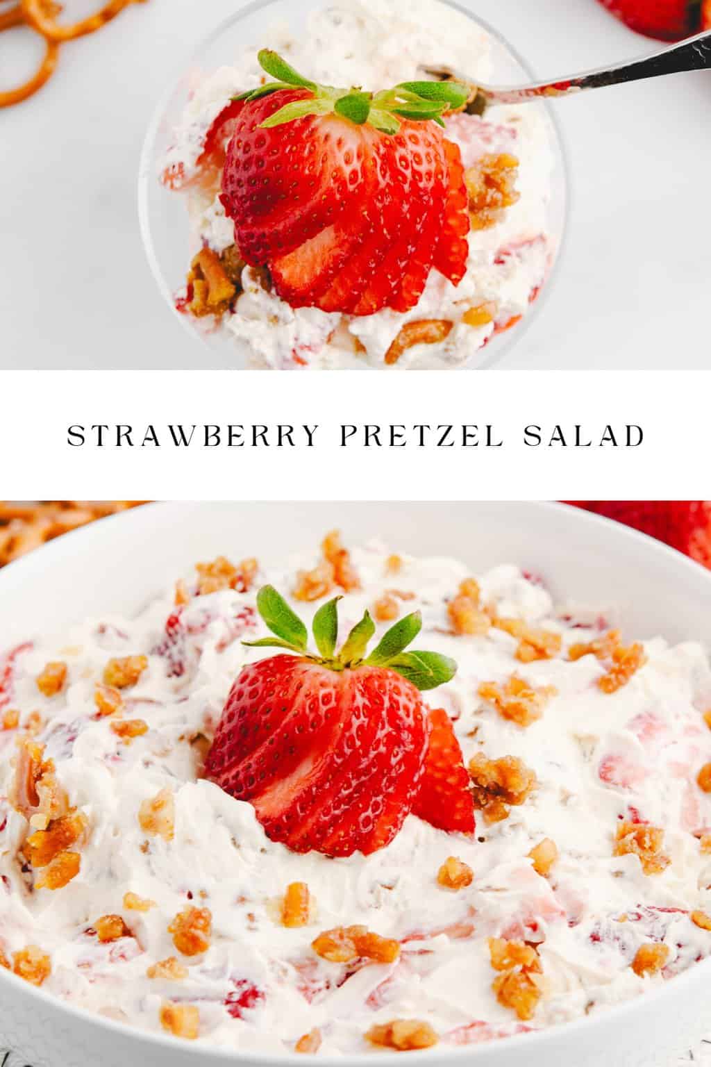 Strawberry Pretzel Salad in a Bowl (Easy Version of the Classic!)