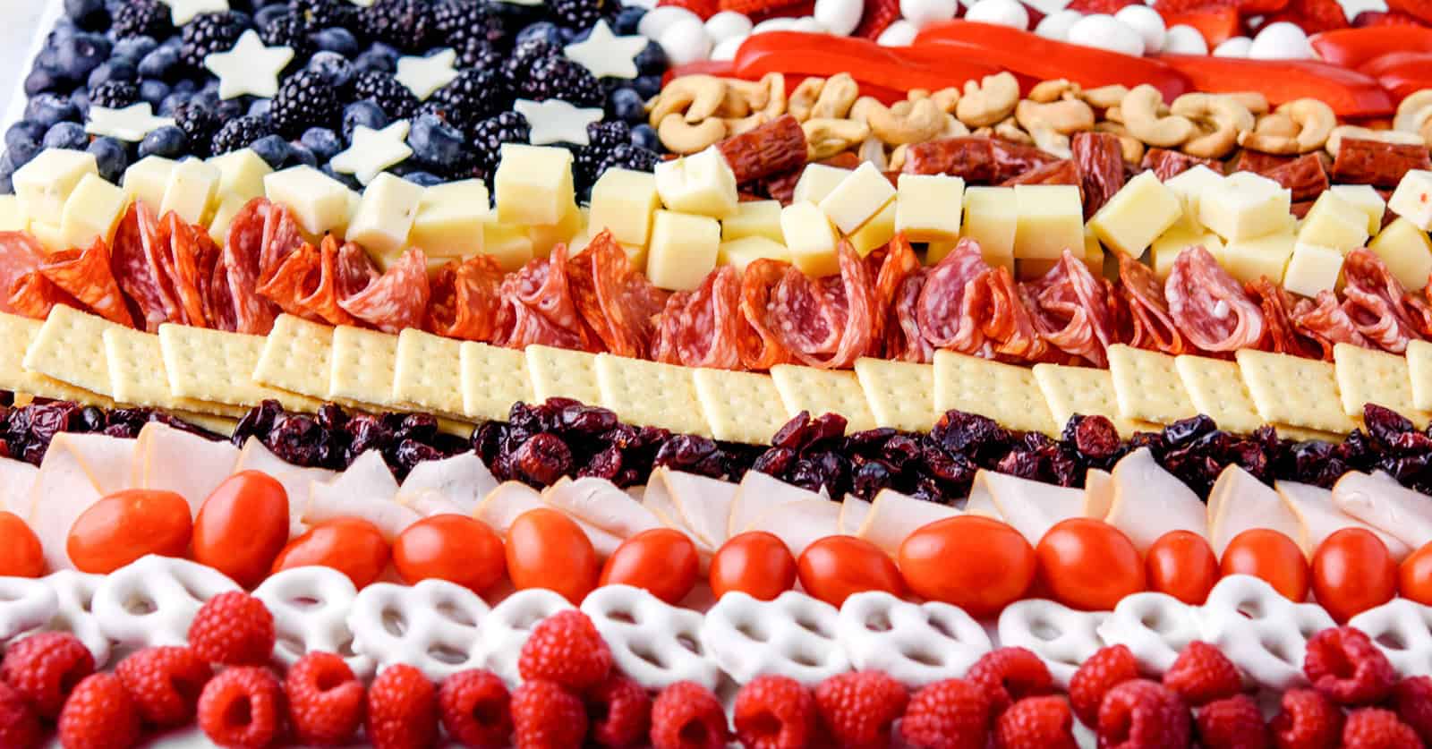 American Flag Charcuterie Board - Patriotic Snack Board - July 4th
