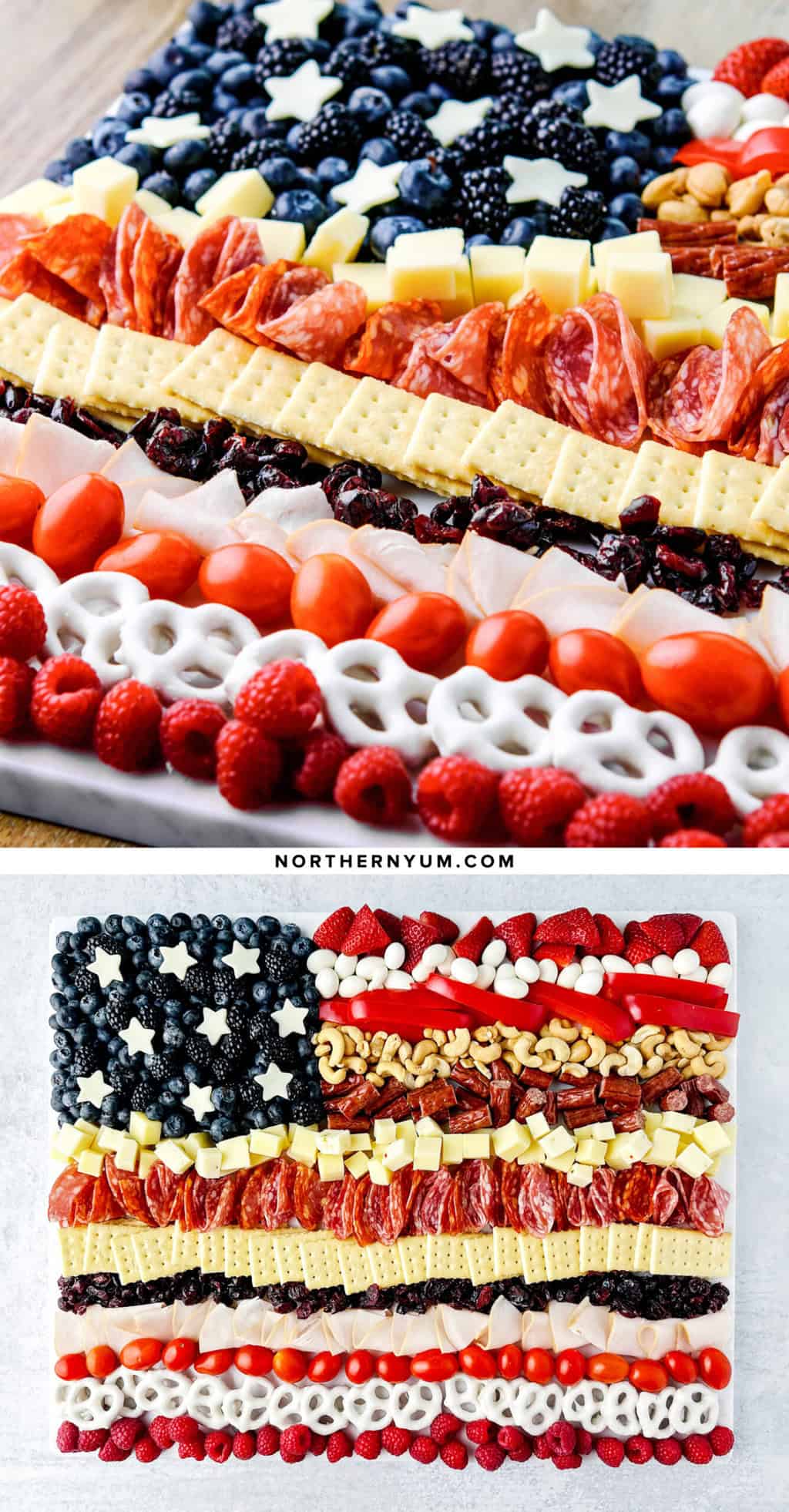 American Flag Charcuterie Board - Patriotic Snack Board - July 4th