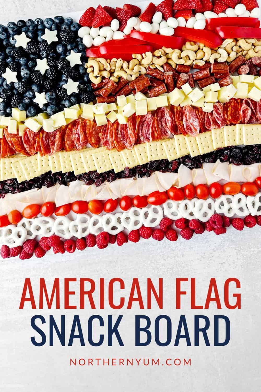 American Flag Charcuterie Board - Patriotic Snack Board - July 4th