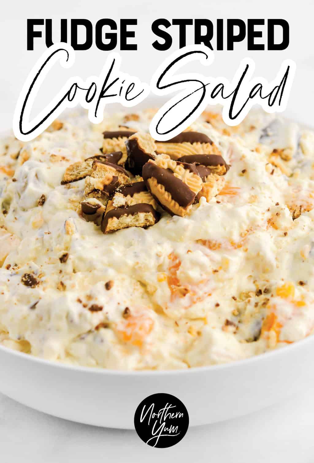 Fudge Striped Cookie Salad - A Nostalgic Treat - Northern Yum