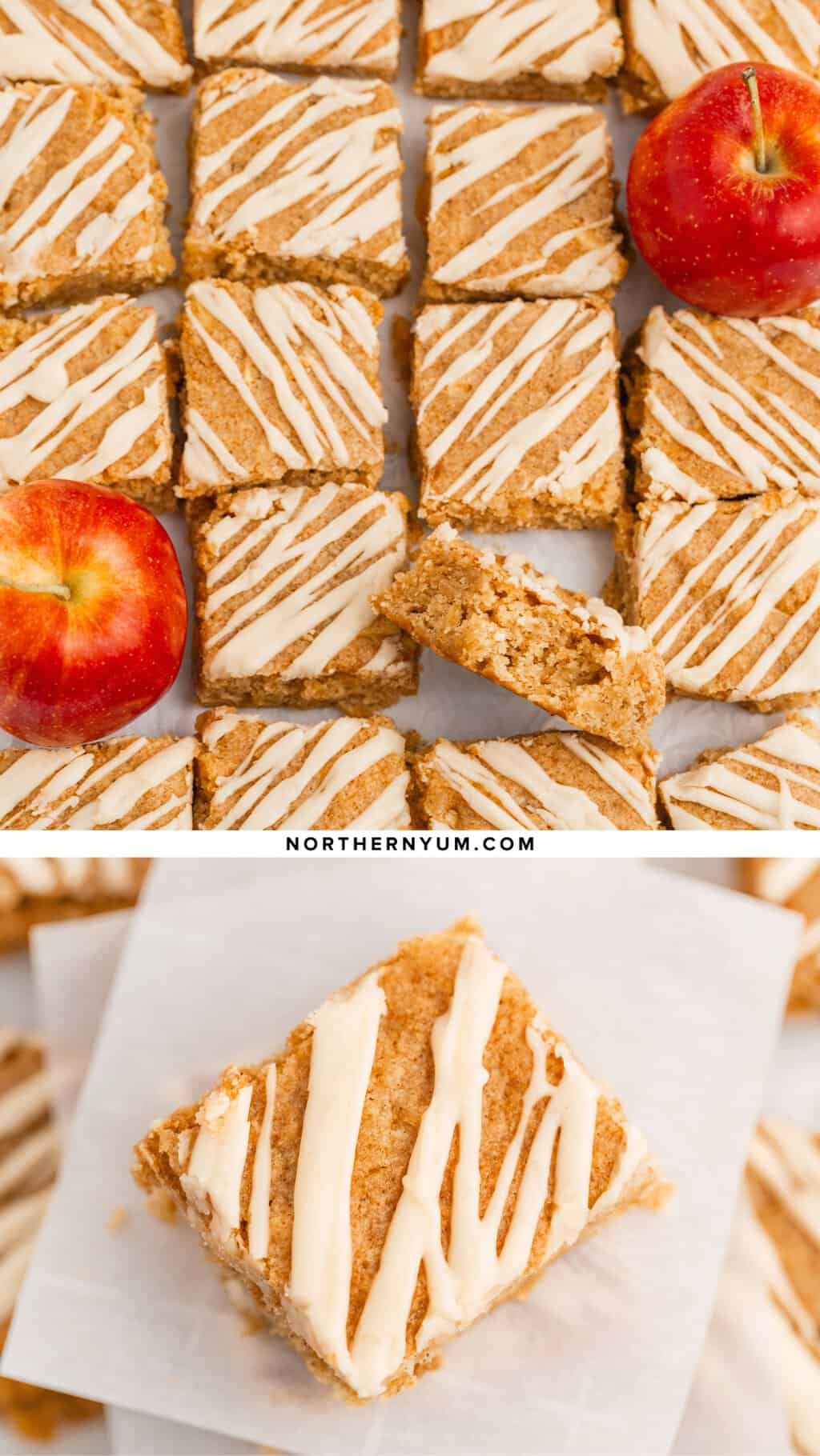 Apple Blondies With Maple Glaze - Cozy Fall-Inspired Treat