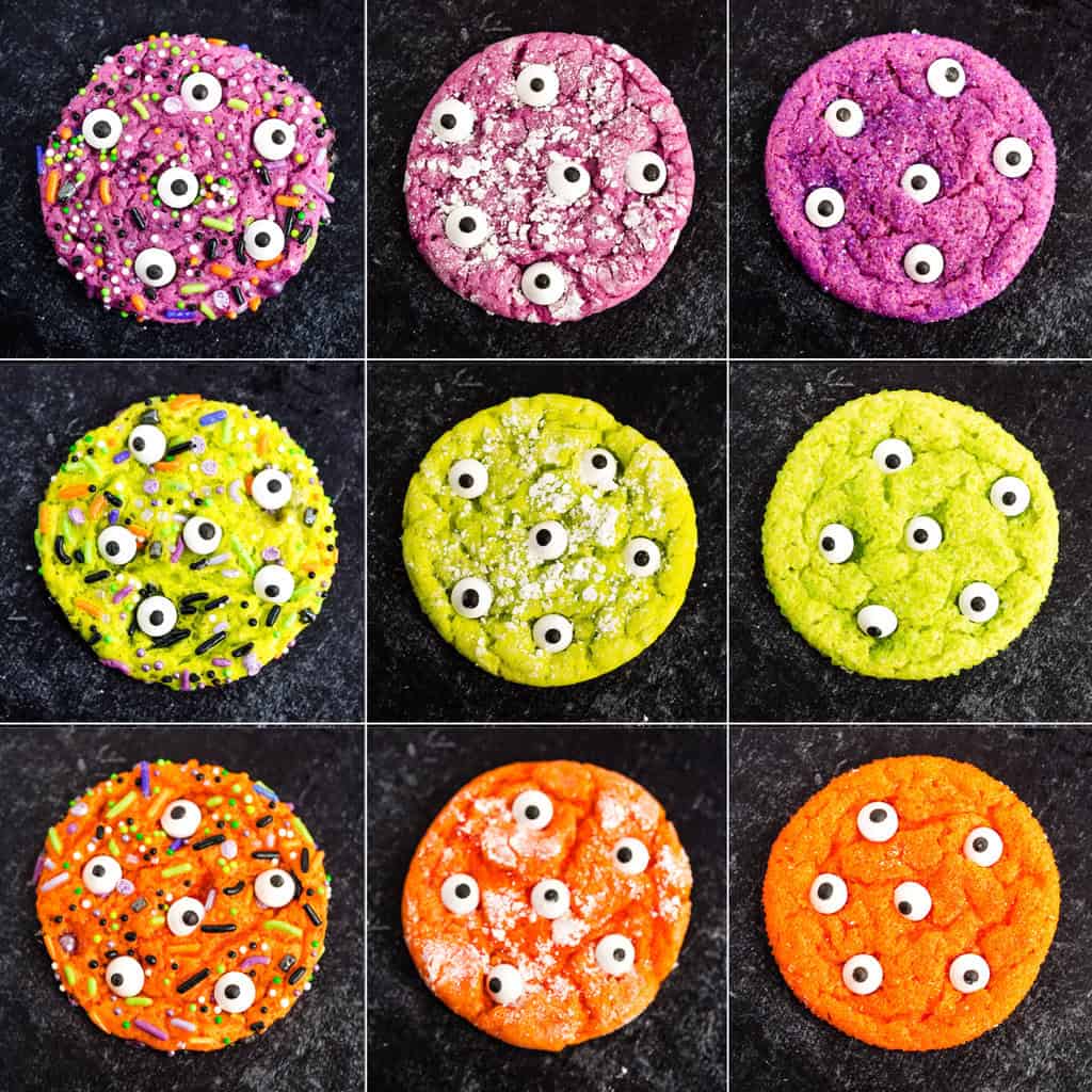 Halloween Cookies with Googly Eyes - Cake Mix Cookies