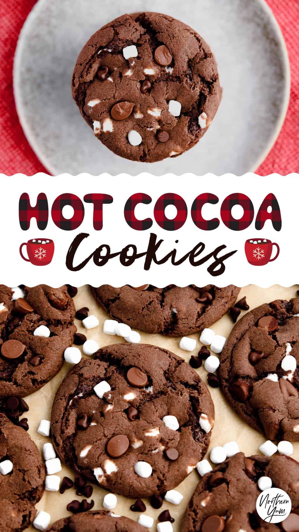 Hot Cocoa Cookies (So Easy, Made with Chocolate Cake Mix)