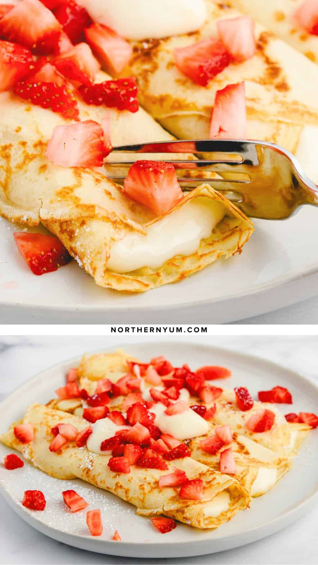 Strawberry Cream Cheese Crepes (Perfect for Brunch!)