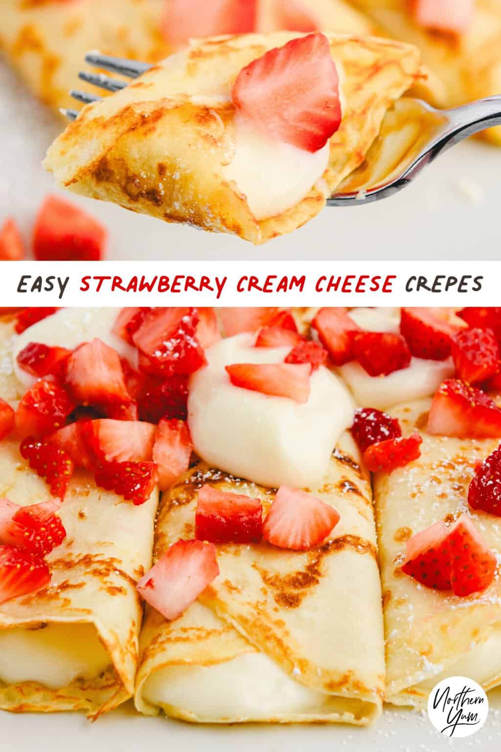 Strawberry Cream Cheese Crepes (Perfect for Brunch!)